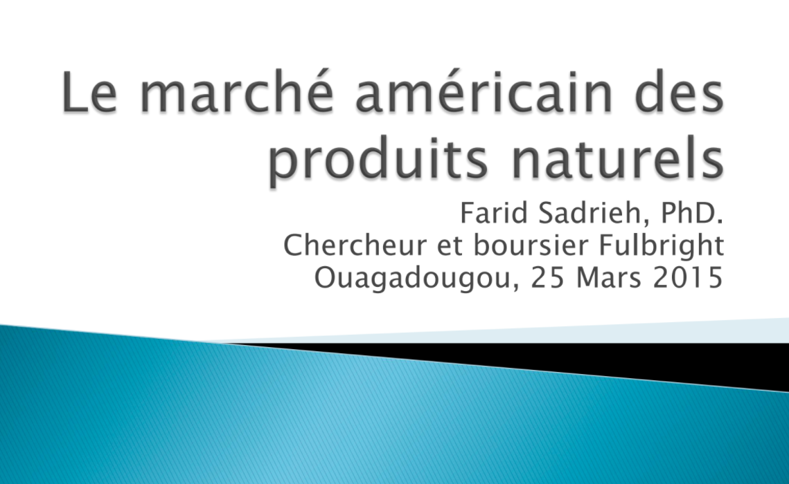 Le marché américain des produits naturels - Shea Market