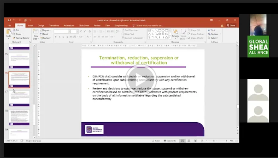 Standards & Certification - Shea Market