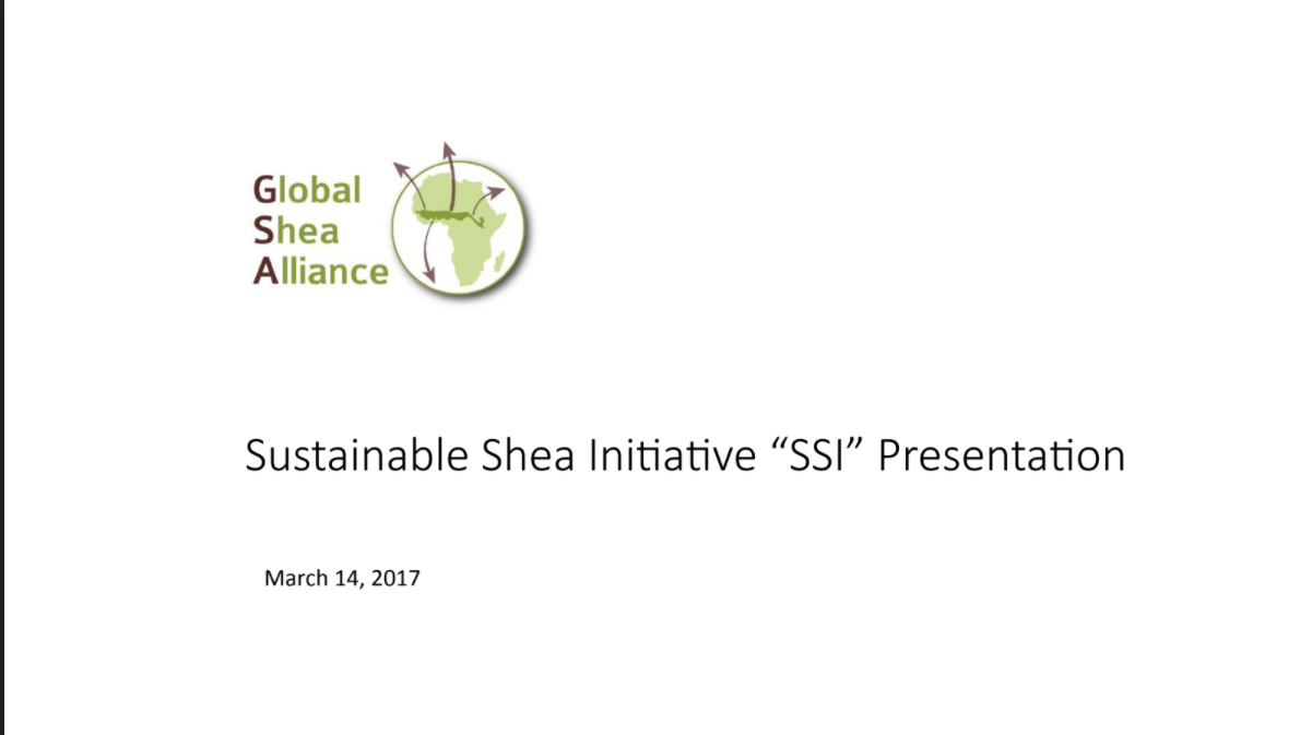 Sustainable Shea Initiative (SSI) presentation - Shea Market
