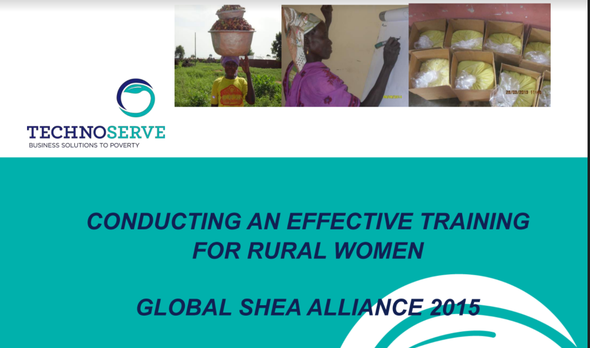 Conducting an Effective Training for Rural Women - Shea Market