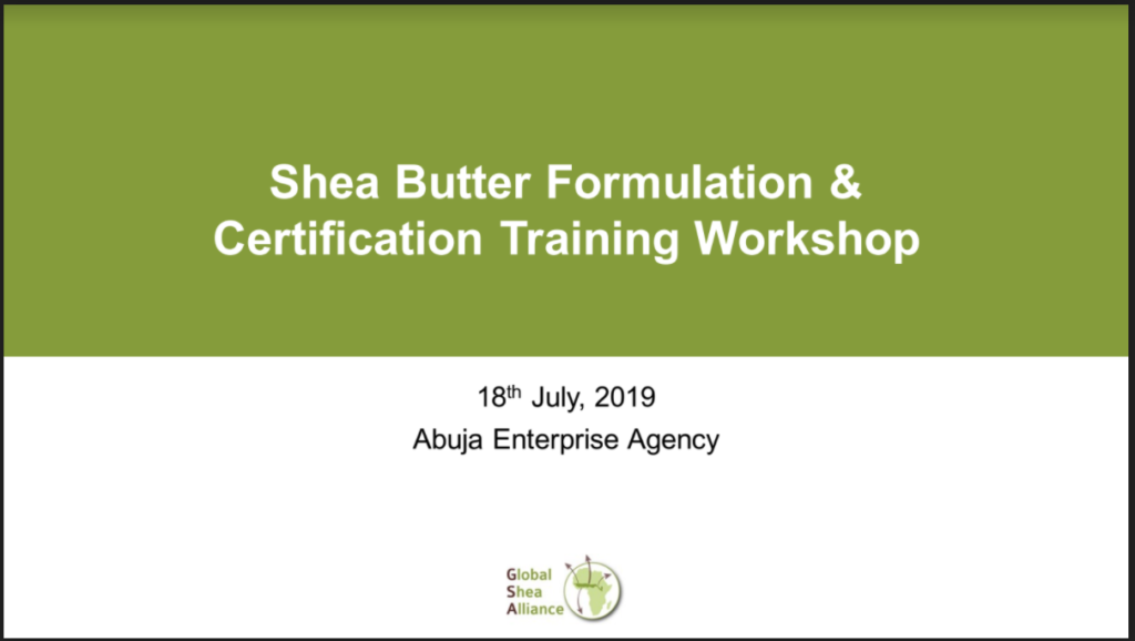 Overview of the Global Shea Alliance - Shea Market