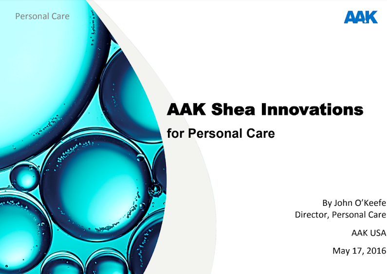 AAK Shea Innovation for Personnal Care - Shea Market