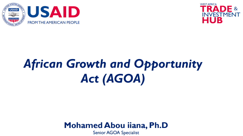 African Growth and Opportunity, Act (AGOA) - Shea Market